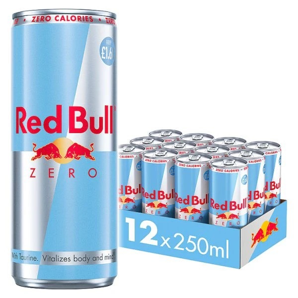 Red Bull Energy Drink Zero 250ml ×12 Cans » 4way Foods Grocery ...